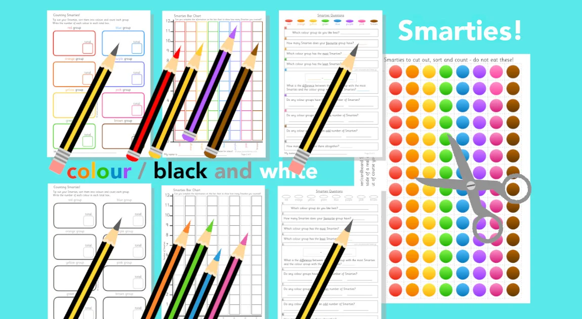 Smarties Data Handling Investigation: Count, Sort, and Create a Bar ...